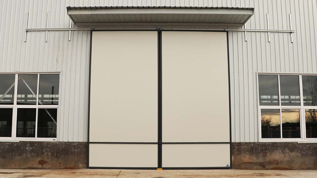 Gray double-sided sliding door - Kaixiang Automatic Door