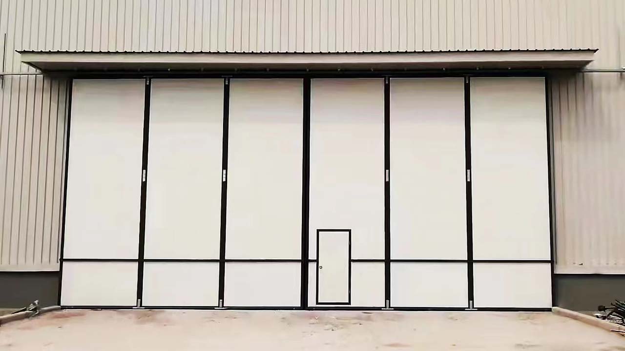 Splicing double-sided workshop sliding door - Kaixiang Automatic Door